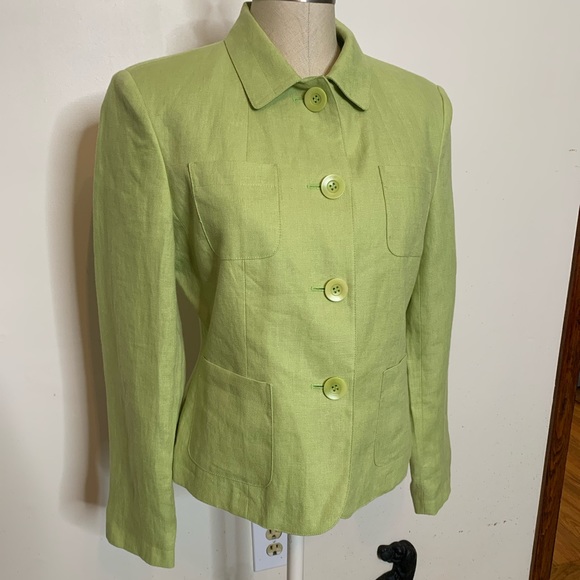 Talbots | Jackets & Coats | Talbots Irish Linen Career Light Green ...